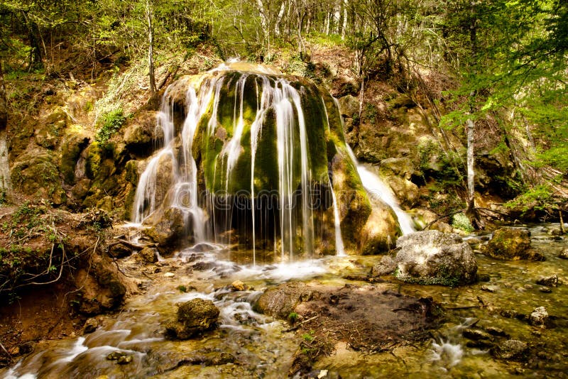Spring waterfall stock image. Image of stone, waterfall - 23771167
