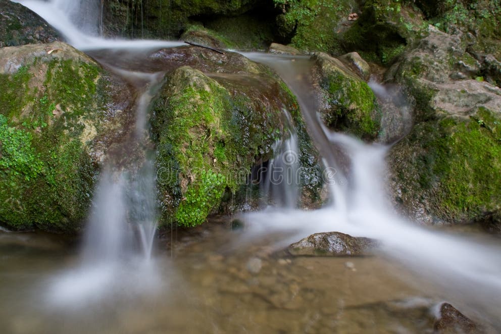 Spring waterfall detail stock photo. Image of medicine - 11089544