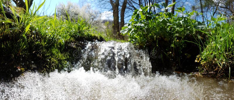Spring waterfall stock photo. Image of river, vacation - 100211110
