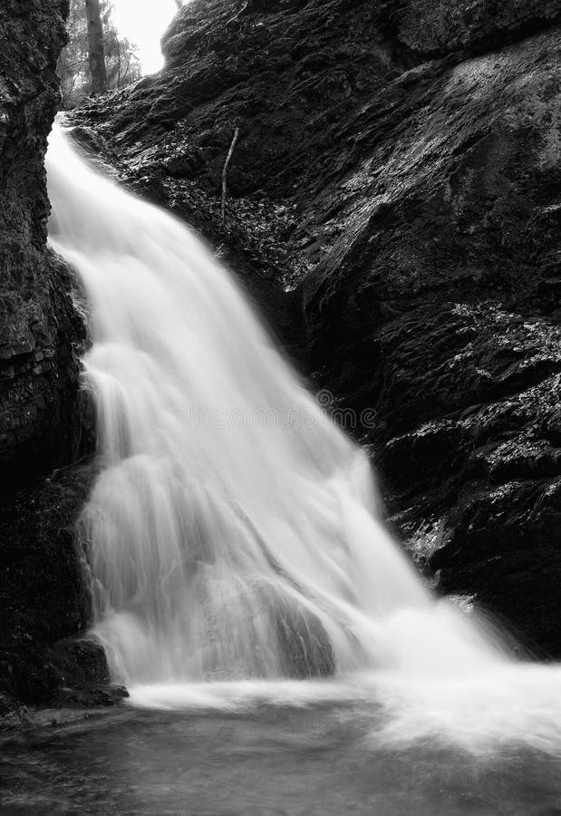 Spring waterfall landscape stock photo. Image of background - 69266524