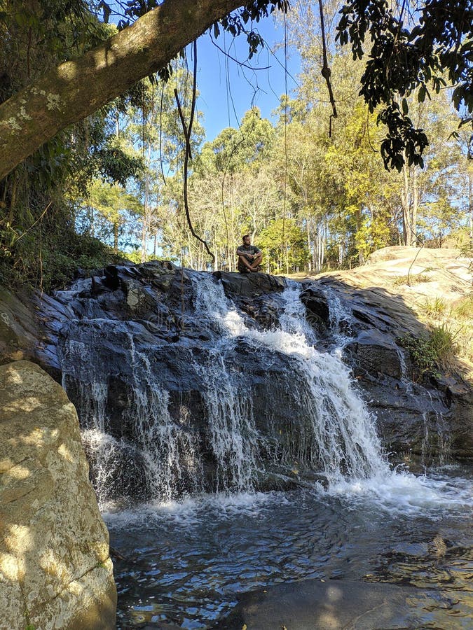 Waterfall in the Spring stock image. Image of flowing - 54631725