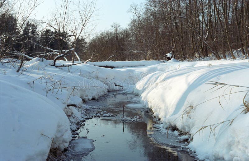 A Small River in the Palouse Hills Stock Image - Image of elevated ...