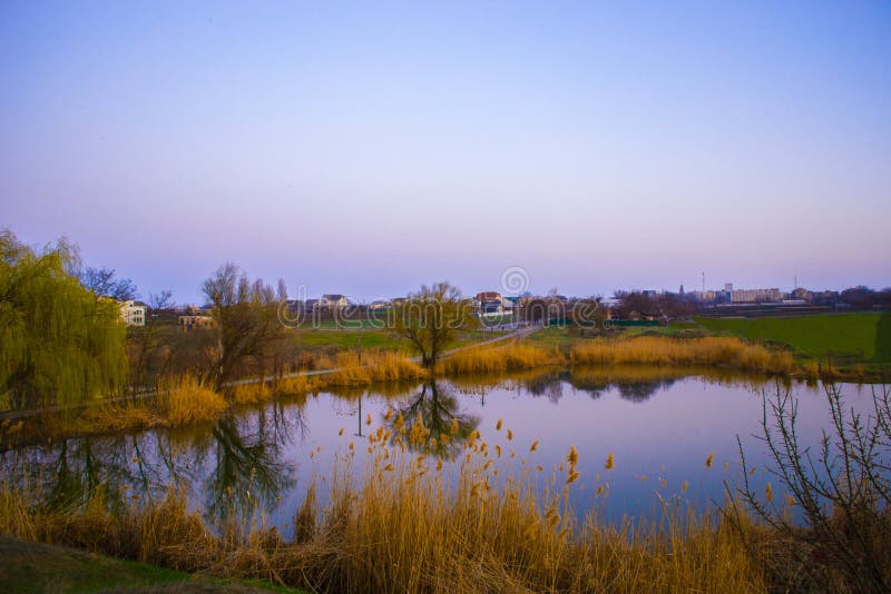 Spring Weather on the River Stock Image - Image of trees, place: 144909875