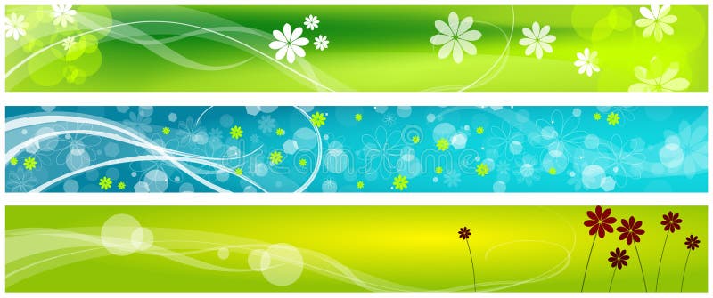 Spring web banners stock vector. Illustration of editable - 13624697