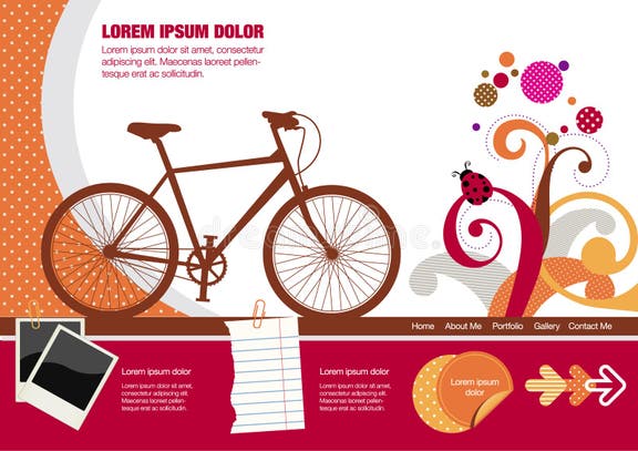 Spring Website Template stock vector. Illustration of arrow - 19793414