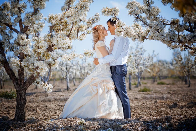 Spring wedding stock image. Image of nuptials, close - 12920967