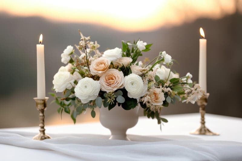 Spring Wedding Dcor, Elegant Spring Wedding Centerpiece Featuring ...