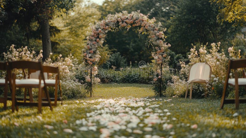 Spring Wedding Garden Archway Stock Image - Image of ceremony, spring ...