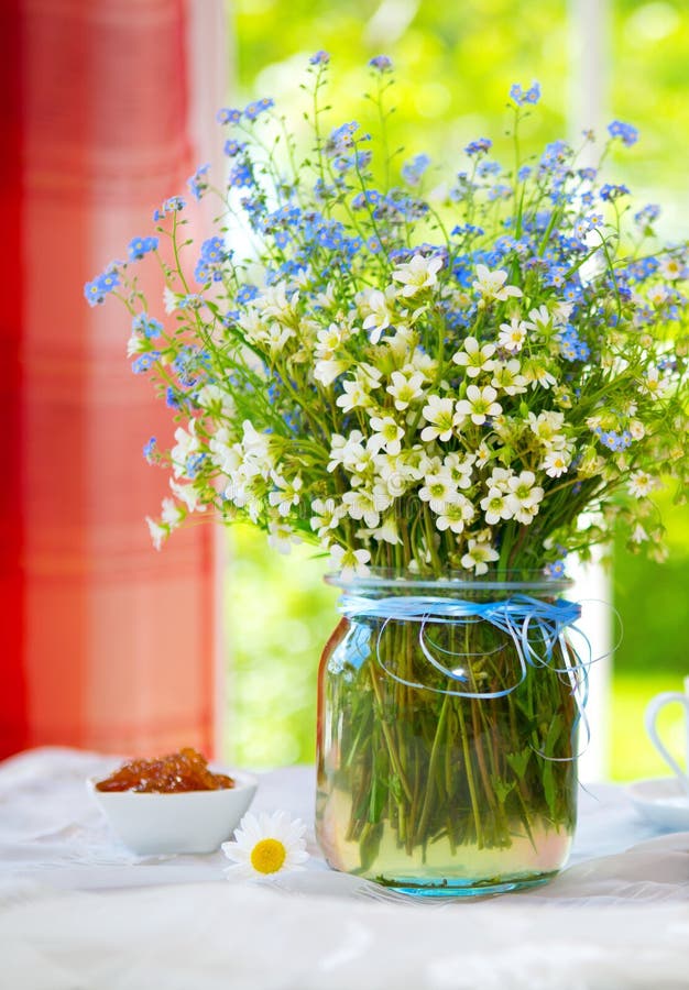 Spring Wild Flowers Bouquet . Stock Photo - Image of blossom, petal ...