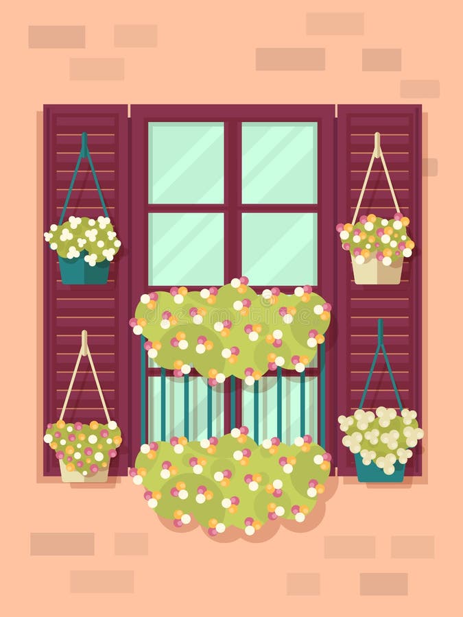 Spring Window stock illustration. Illustration of decoration - 68815969