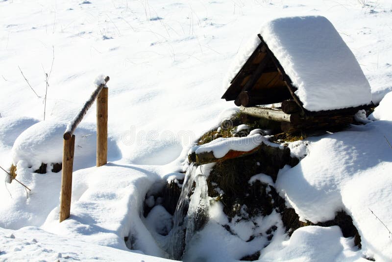 Spring in winter stock photo. Image of shelter, nature - 140975558