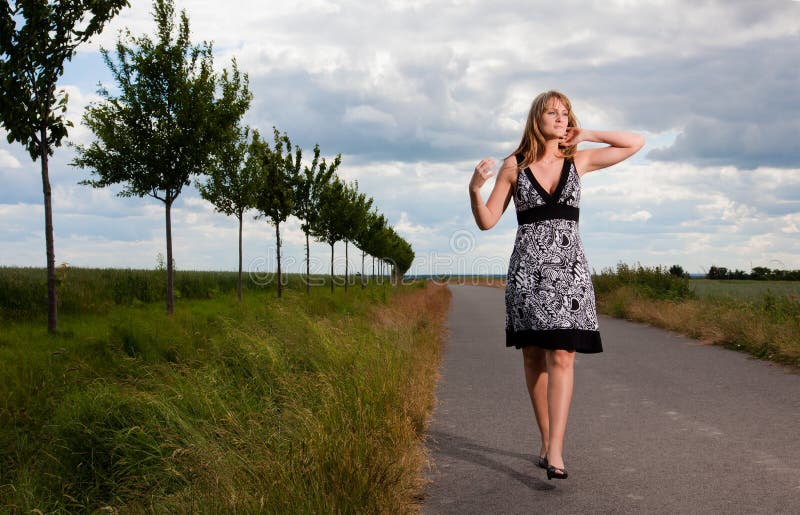 Spring woman stock image. Image of fashion, countryside - 17000227