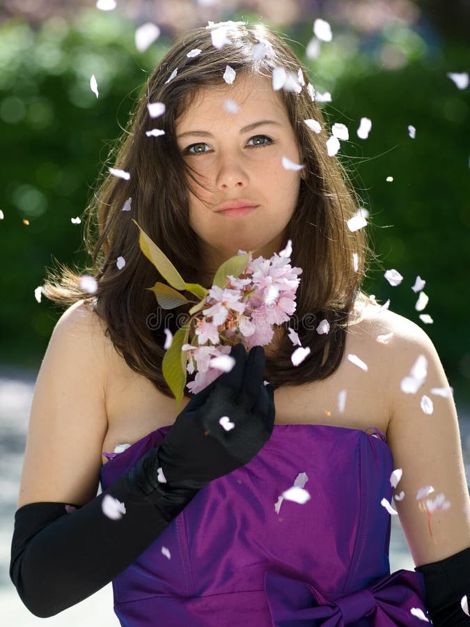 Spring woman stock photo. Image of female, nature, looking - 9164304