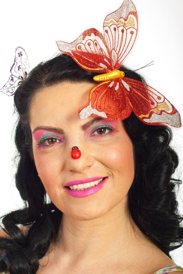 Spring woman and flower stock photo. Image of hairstyle - 8569616