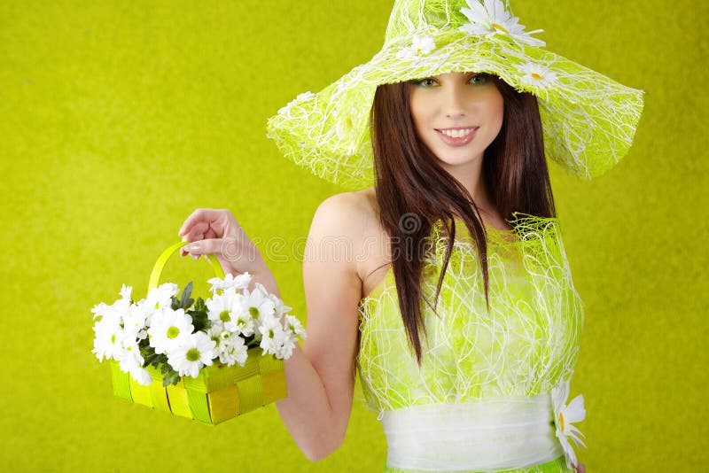 Spring woman portrait. stock photo. Image of pretty, caucasian - 13314574