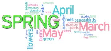 Spring Word Cloud stock illustration. Illustration of word - 16612162