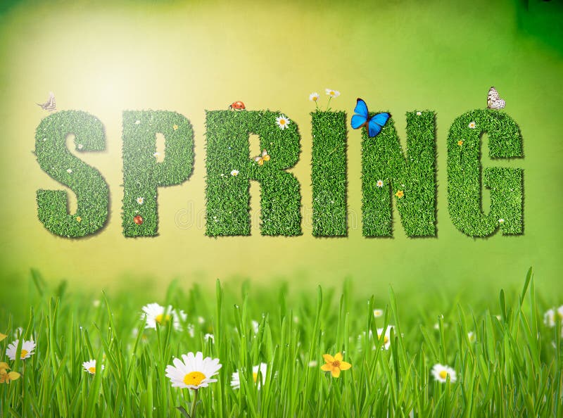 Spring stock image. Image of soil, word, spring, concept - 24090299