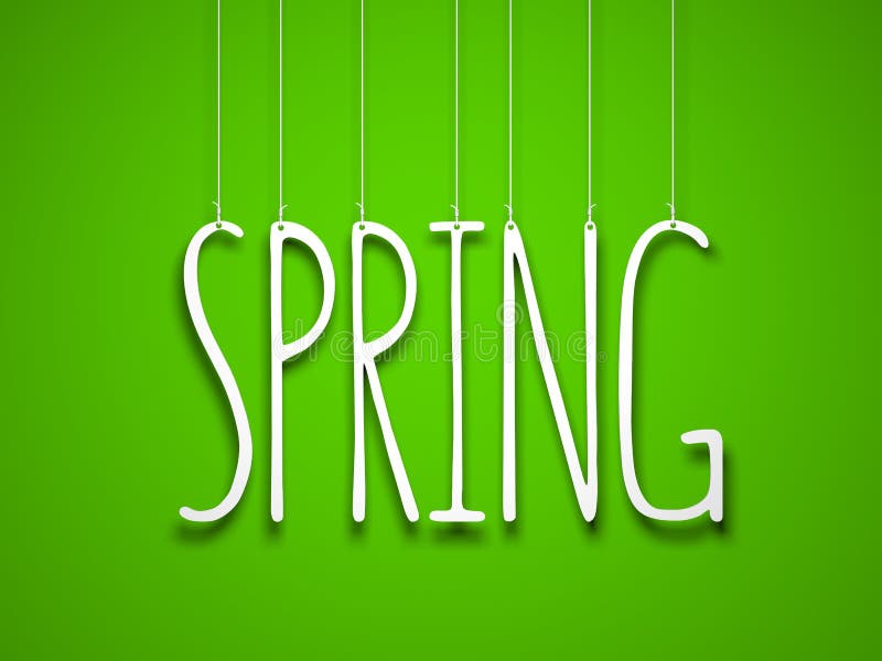 Spring Word Hanging Ropes Stock Illustrations – 10 Spring Word Hanging ...