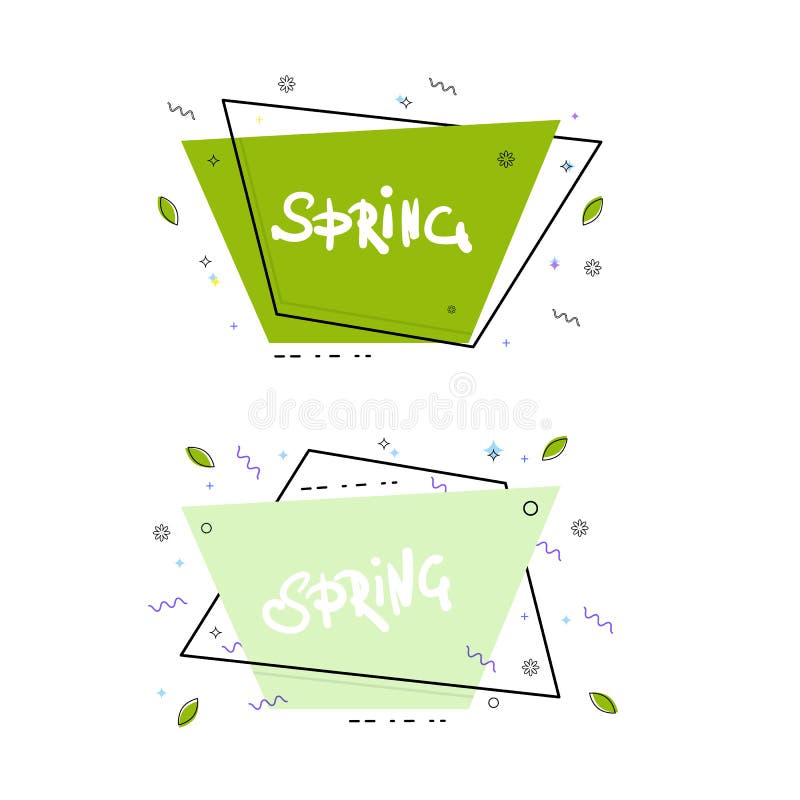 Spring Word. Vector Illustration. Stock Vector - Illustration of ...