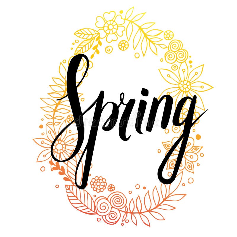 Spring Wording Stock Illustrations – 1,714 Spring Wording Stock ...