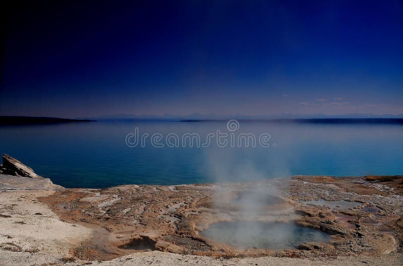 Spring,yellowstone lake stock photo. Image of parks, water - 16510470