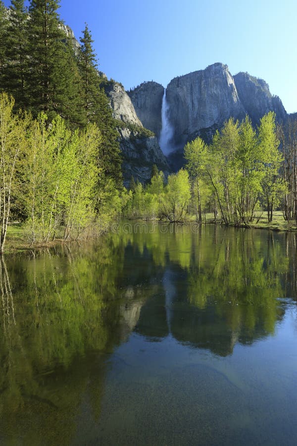 Spring in Yosemite Valley stock image. Image of river - 19721959