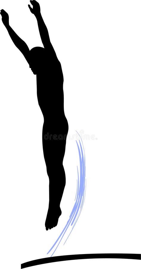 Springboard Diving stock illustration. Illustration of black - 3691623