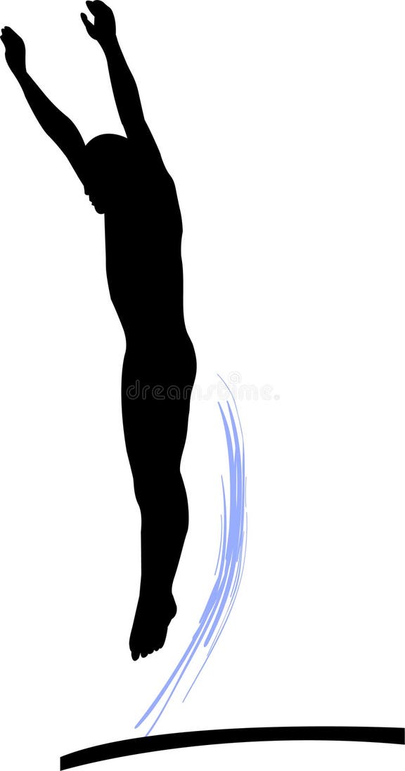 Springboard Diving stock illustration. Illustration of black - 3691623