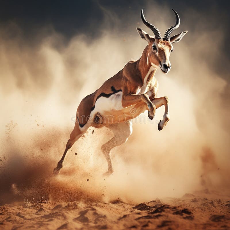 Jumping Springbok Stock Illustrations – 147 Jumping Springbok Stock ...