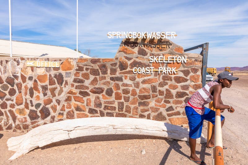 Springbokwasser Gate, Skeleton Coast Park, Namibia. Editorial Stock ...