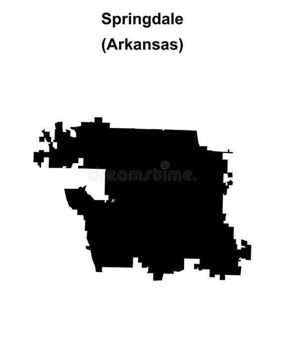 Springdale outline map stock vector. Illustration of tourism - 357149808