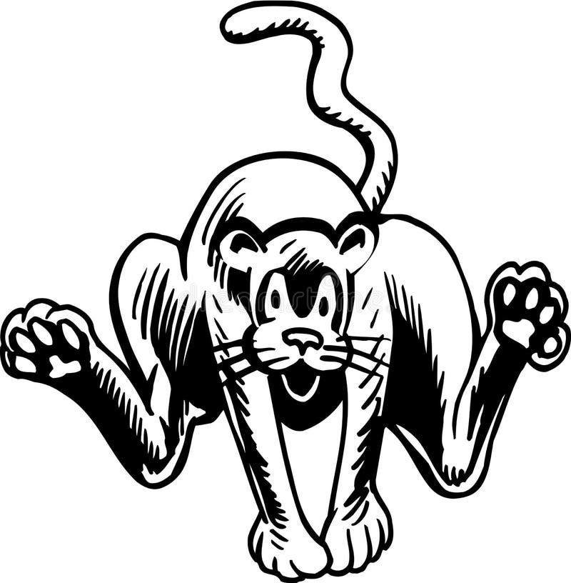 Springen der Katze vektor abbildung. Illustration von sterne - 9364709