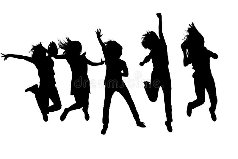 Springende Frauen stockbild. Bild von beiläufig, nett - 31493147