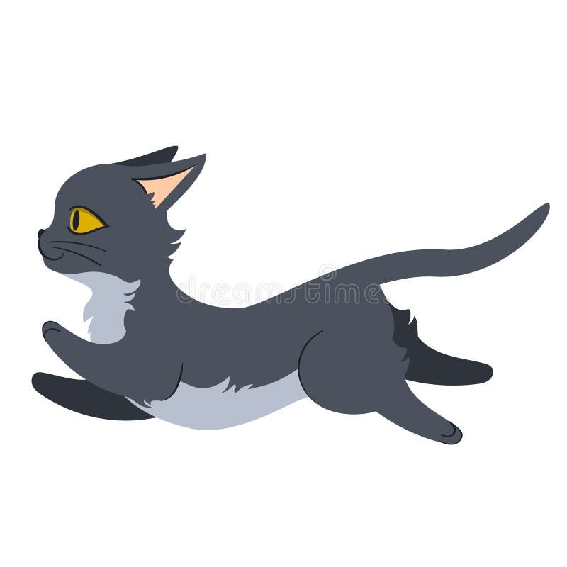 Springende kat vector illustratie. Illustratie bestaande uit loodje ...