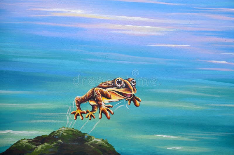 Springende kikker stock illustratie. Illustration of dier - 32040920
