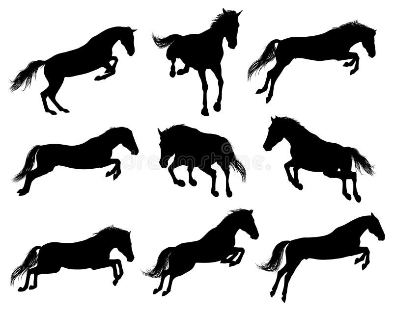 Springendes Pferd vektor abbildung. Illustration von zeichen - 27744741