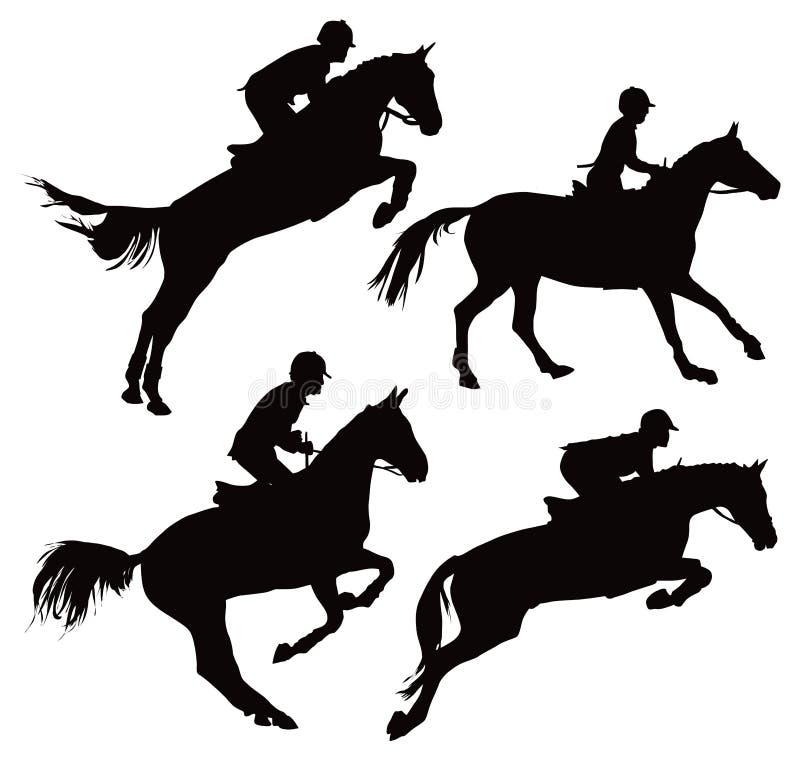 Reitersport - Reiter Auf Pferd in Springender Show Stockfoto ...