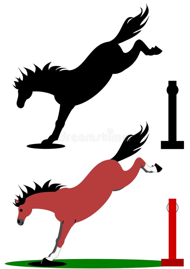 Springendes Pferd vektor abbildung. Illustration von springen - 41775503