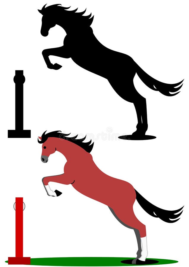 Springendes Pferd Stock Illustrationen, Vektoren, & Kliparts - 186 ...