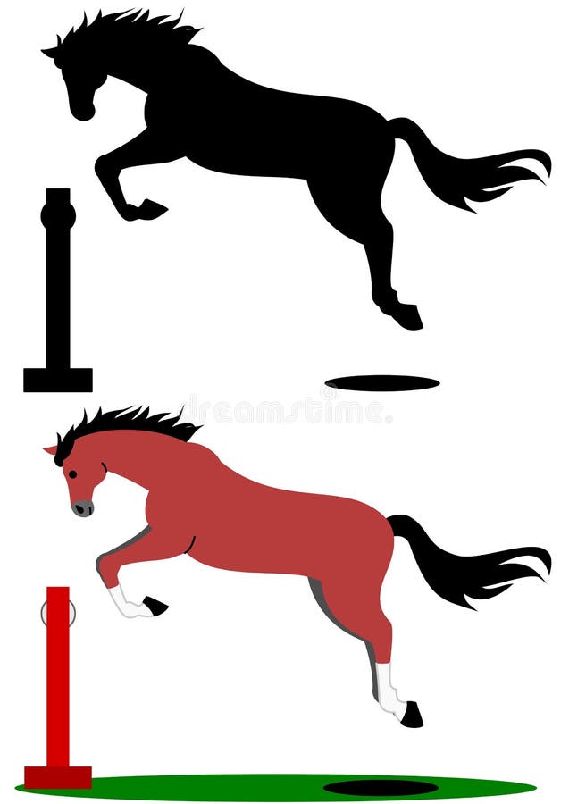 Springendes Pferd vektor abbildung. Illustration von springen - 41775503