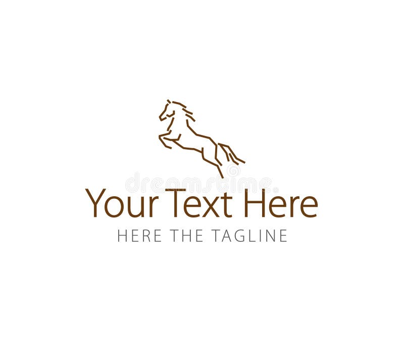 Springendes Stilisiertes Unbedeutendes Pferd. Ready Logo Vektor ...