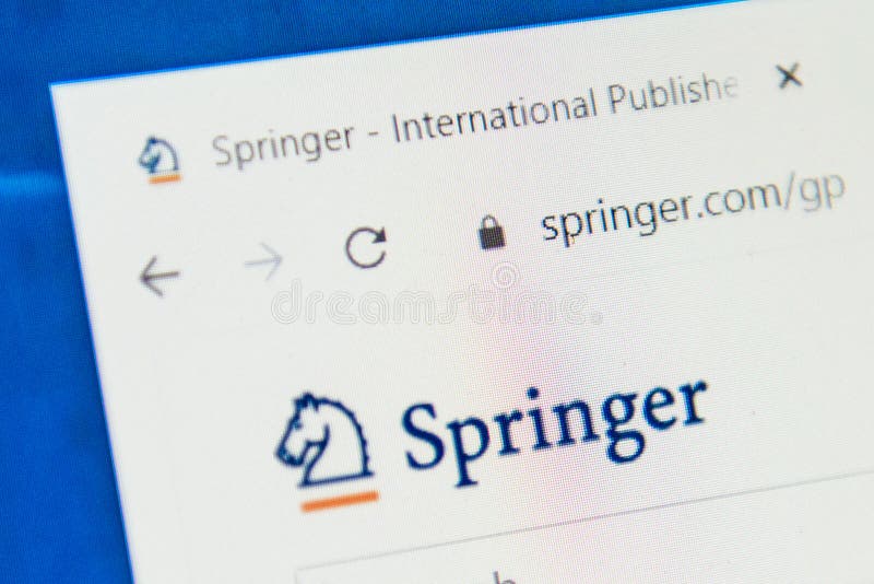 Springer.com Web Site. Selective Focus. Editorial Photography - Image ...