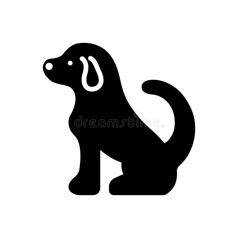 Black Solid Icon for Springer, Dog and Jumper Stock Vector ...