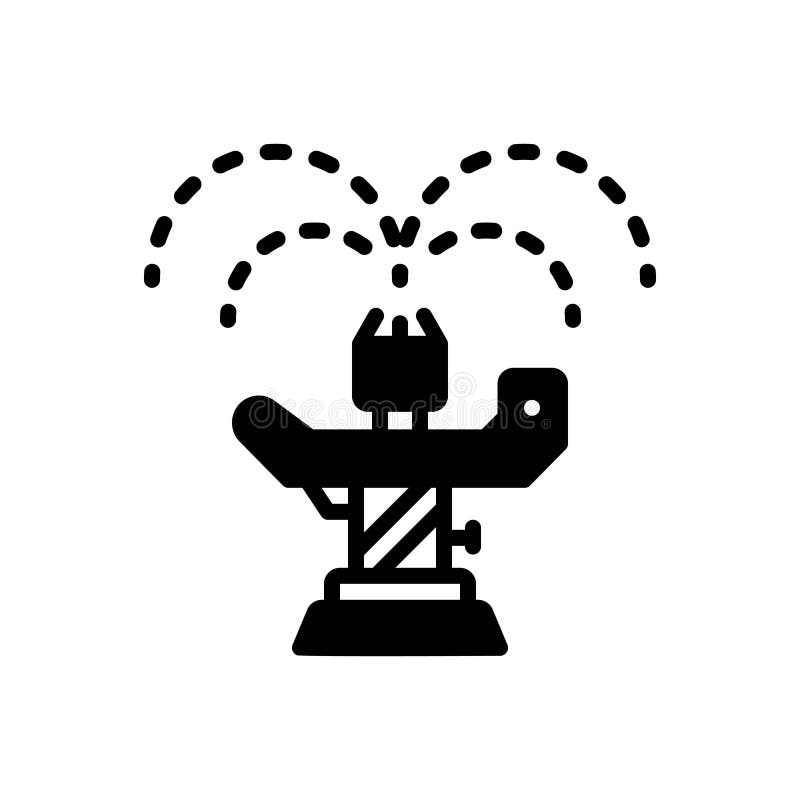 Black Solid Icon for Springer, Water Springer and Gardening Stock ...