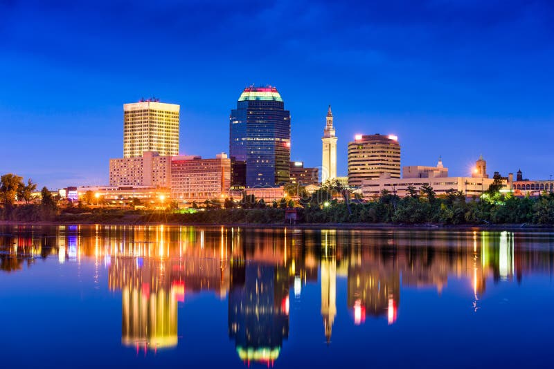 Springfield, Massachusetts, USA Stock Photo - Image of night, office ...