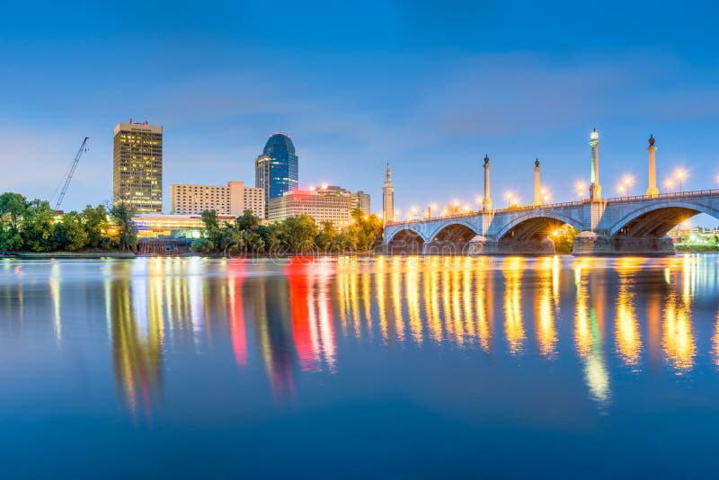 Springfield, Massachusetts, USA Downtown Skyline Stock Image - Image of ...