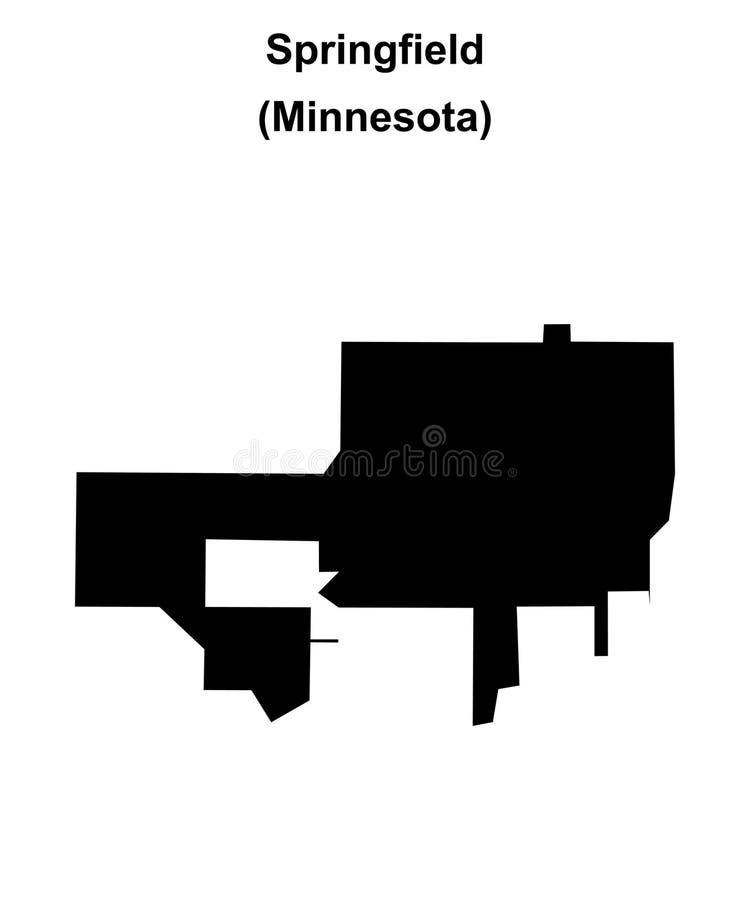 Springfield outline map stock vector. Illustration of region - 387424632