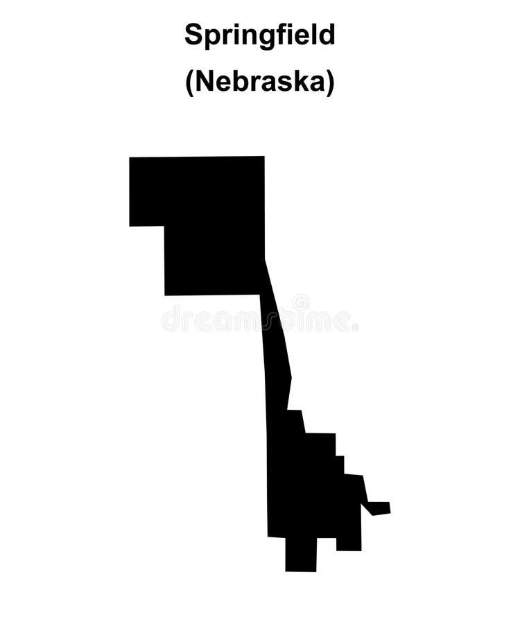 Springfield outline map stock vector. Illustration of england - 387553859