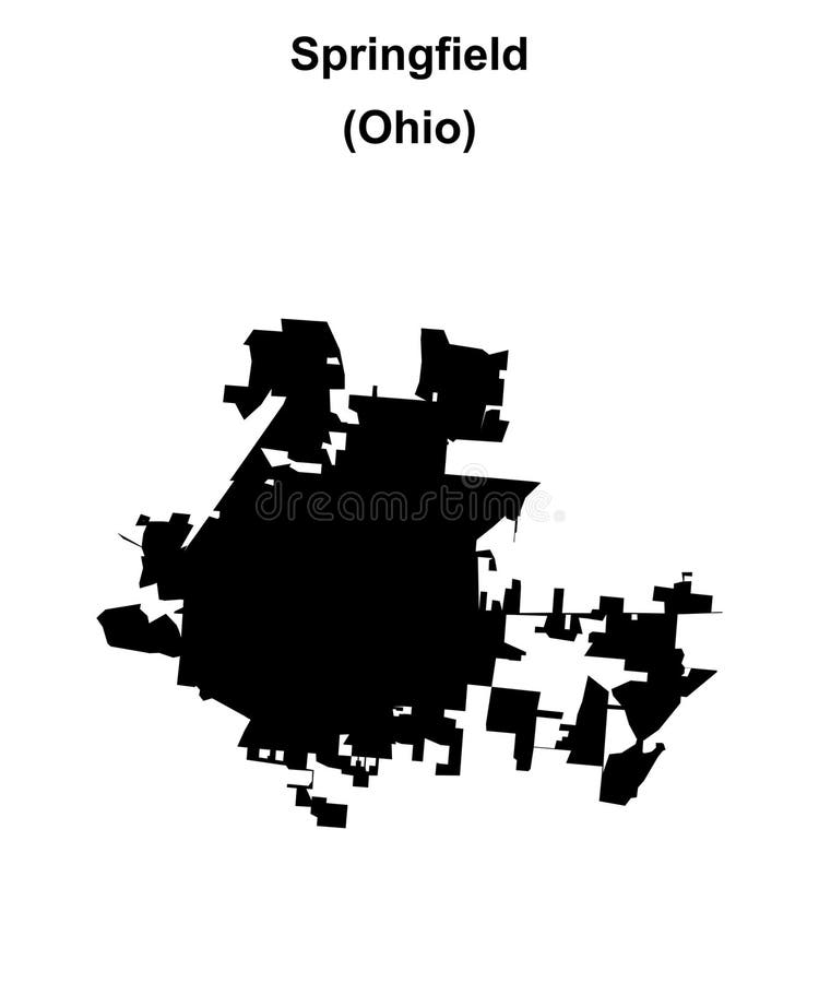Springfield outline map stock vector. Illustration of tourism - 357493975
