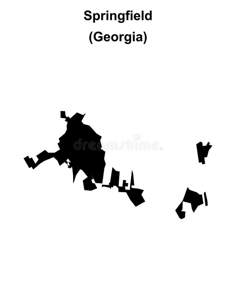 Springfield outline map stock illustration. Illustration of contour ...